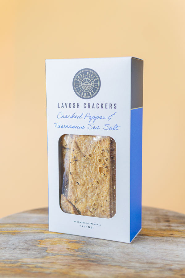 Coal River Pantry Lavosh Crackers Cracked Pepper and Tasmanian Sea Sal ...
